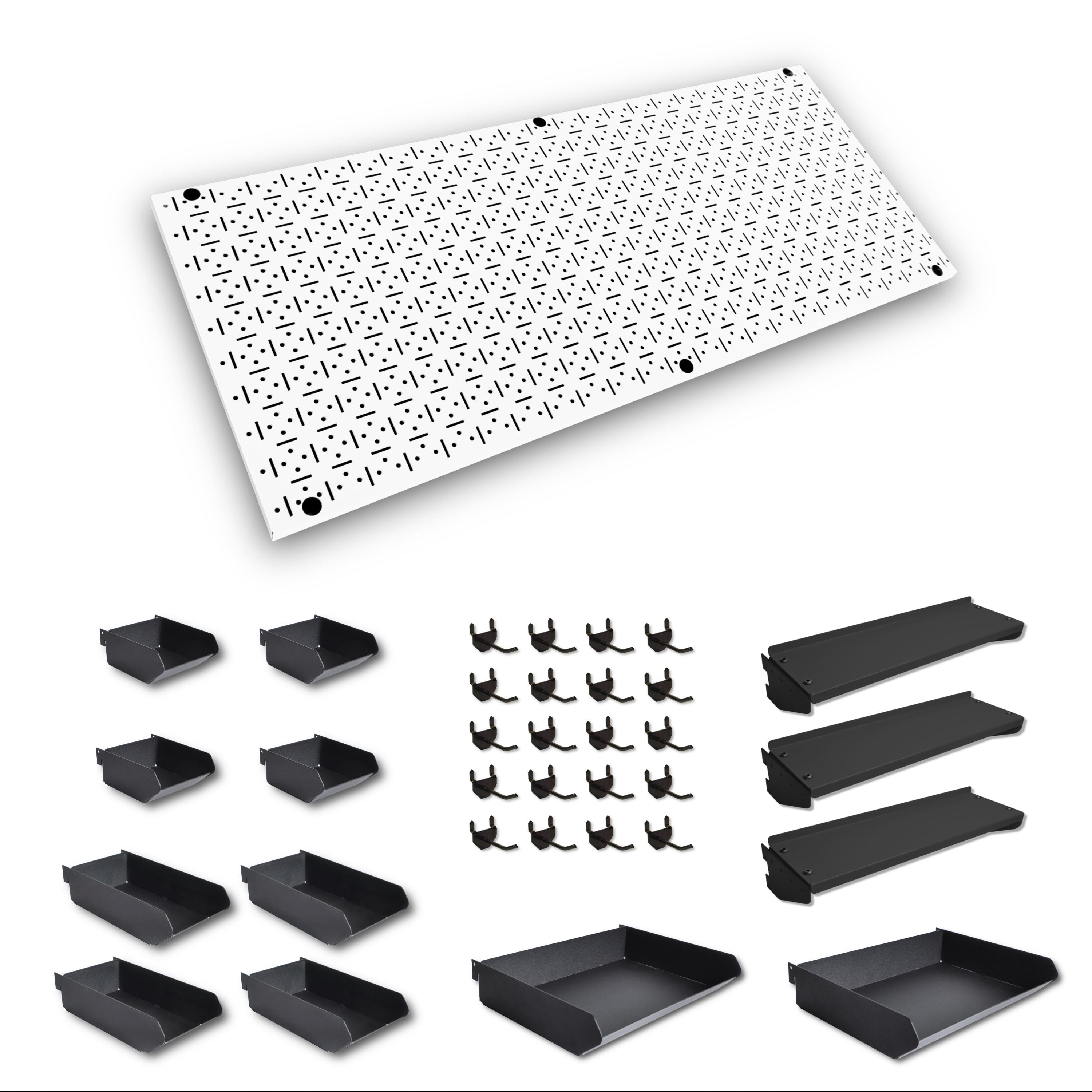 1200x500 Pegboard and Mixed Accessory Pack – Clip-Fit Products