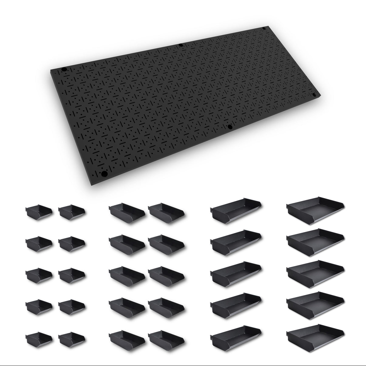 1200x500 Pegboard and Storage Bin Pack – Clip-Fit Products