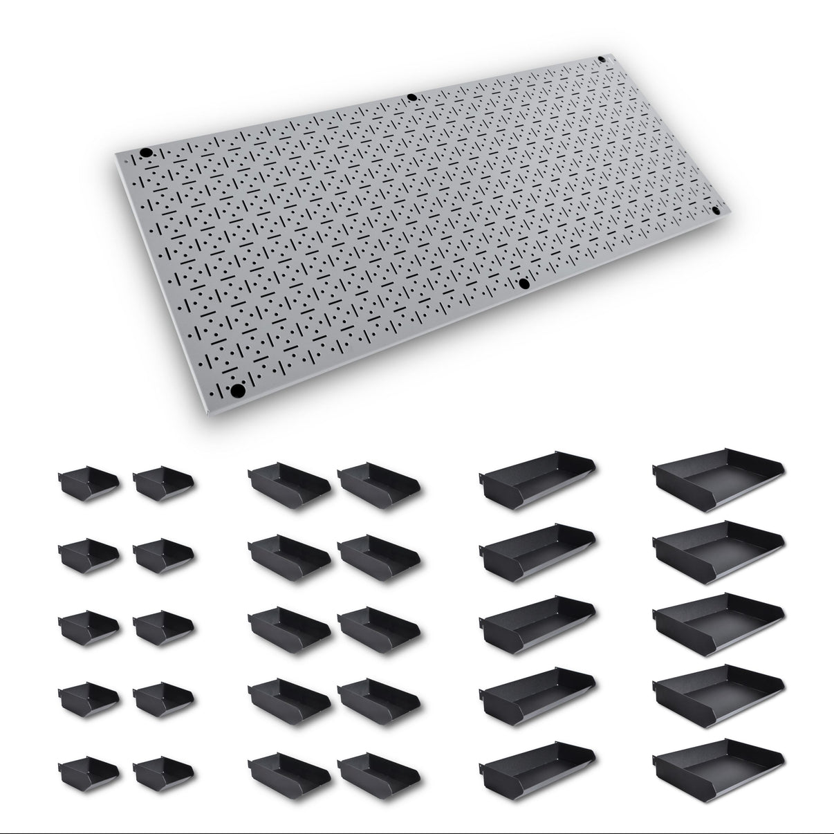1200x500 Pegboard and Storage Bin Pack – Clip-Fit Products